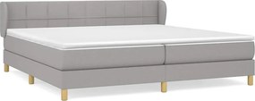 Box spring postel s matrací světle šedá 200 x 200 cm textil 3126829