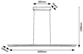 Rabalux 72026 - LED Lustr na lanku NORAEL LED/40W/230V 3000K