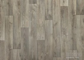 Breno PVC CHROMETEX Tavel 594 – tmavé dřevo, šíře 400 cm
