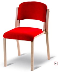 Stohovatelná židle STEP typ B pro veřejné prostory a pečovatelství, český výrobek