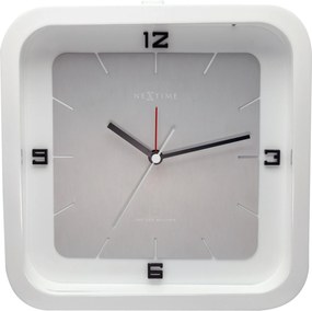 Stolní hodiny Square Alarm bílé
