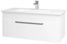Dřevojas Koupelnová skříň ASTON SZZ 100 Varianta: M01 Bílá mat / Úchytka T01 / M01 Bílá mat