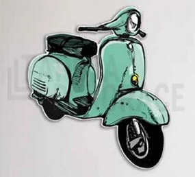 3D dekorace na zeď motorka skútr Scooter 63910 / dekorace Fun Plates FOREX Crearreda