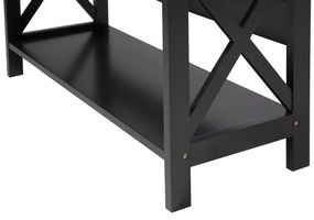 Sestava kancelářského nábytku tmavé dřevo/ černá FOSTER/CASCO Beliani