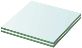 Policové desky 2 ks sklo čiré 20 x 15 cm 3051543