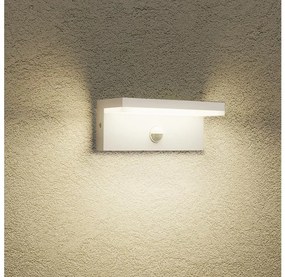 Brilagi -LED Venkovní nástěnné svítidlo se senzorem TESSI LED/10W/230V bílá IP54 BRI371