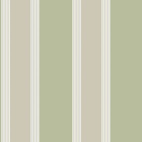 Zeleno-béžová vliesová tapeta s  pruhy, 28875, Thema, Cristiana Masi by Parato
