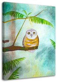 Gario Obraz na plátně Sova na stromě - Anna Baranova Rozměry: 40 x 60 cm