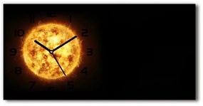 Wallmuralia Moderní skleněné hodiny na stěnu Slunce 60x30 cm