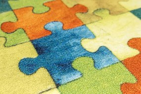 Koberec Puzzle vícebarevný kruh