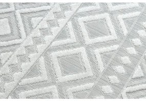 koberec Strukturální SOLE D3851 Boho, diamanty ploché tkaní béžový velikost 180x270 cm | krásné koberce cz