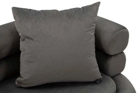 Designová pohovka Harmony 133 cm šedá / stříbrná