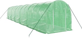 Skleník s ocelovým rámem zelený 24 m² 12 x 2 x 2 m 3188021