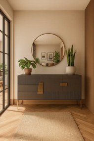 Komoda Stilig ST102 160 cm grafit/zlatá