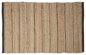 Přírodní jutový koberec s černými pruhy Benny - 60*90 cm