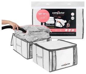 Vakuové vyztužené látkové úložné boxy na oblečení v sadě 2 ks 42x25x25 cm Life – Compactor