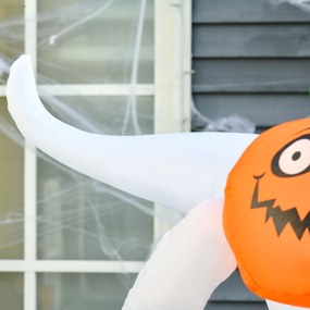 HOMCOM Halloweenský nafukovací duch 1,8 m s LED diodami 80 x 40 x 180