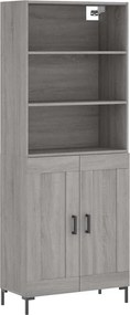 Skříň highboard šedá sonoma 69,5 x 34 x 180 cm kompozitní dřevo 3189963