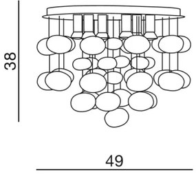 Azzardo AZ2572 - Stropní svítidlo LUVIA 6xGU10/40W/230V