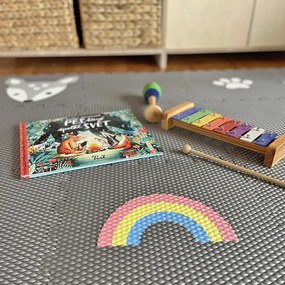 Vylen Minideckfloor podlaha 12 dílů - koloušci, duha a tlapka 24-12-05