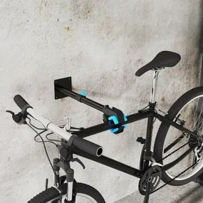 HOMCOM výškově nastavitelný stojan na opravu kol, 360° otočný svěrací klín, max. zatížení 25 kg, 41-60x13x13 cm, černý