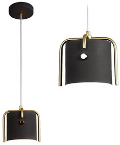Toolight, Stropní svítidlo APP934-1CP Elegent Black, černá-zlatá, OSW-03233