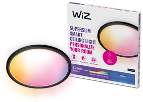 Philips Wiz Colors 8720169072671 SuperSlim stropní svítidlo LED D545mm 32W/3750lm 2700-6500K+RGB černá Inteligentní osvětlení WiZ Connected