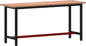 Pracovní stůl 180 x 55 x 81,5 cm masivní bukové dřevo a kov 3188906