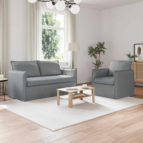 Set pohovek 2 ks Světle šedá Textil 3407567