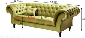 Askont Chesterfield Preston: Pohovka 3M green