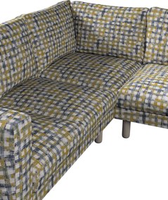 Potah na pohovku IKEA Norsborg rohová 4-místná barva modrá látka pletený vzor, vzorované