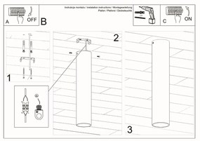 Stropní svítidlo Lagos, 1x bílé kovové stínítko, (30 cm)