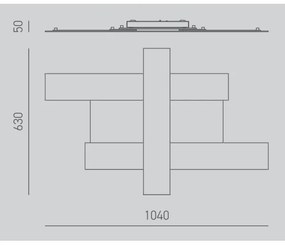 Gea Luce DOHA P G N - LED Stropní svítidlo DOHA LED/50W/230V 104 cm černá