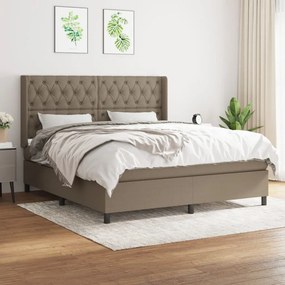 Box spring postel s matrací taupe 160x200 cm textil 3131685