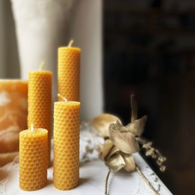 Adventní svíčky ze včelího vosku - Včelařství Řezanina