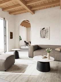 Konferenční stolek Santorini 70 cm černý/mramorově bílý