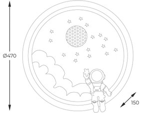 Brilagi - LED Stmívat. dětské stropní svítidlo LED/42W/230V 3000/5700K astronaut