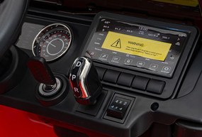 Ramiz Elektrické auto Jeep Wrangler Rubicon pro děti Oranžové + dálkové ovládání + MP3 LED rádio + EVA kola