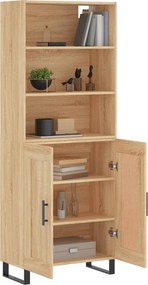 Skříň highboard dub sonoma 69,5 x 34 x 180 cm kompozitní dřevo 3189984