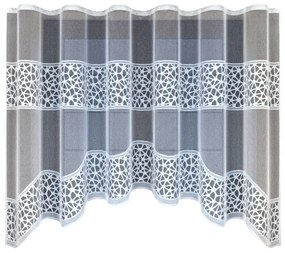 Dekorační žakárová záclona s řasící páskou BARBARA 160 bílá 300x160 cm MyBestHome