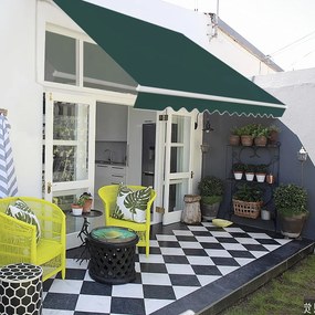 Costway Markýza s klikou, markýza na balkon, ochrana proti slunci, markýza
