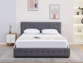Postel MINDY s úložným prostorem, 160x200, šedá Kondela 0000399607