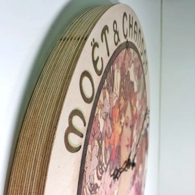 Dřevěné hodiny Alfons Mucha - průměr 40 cm Průměr (cm): 30 cm