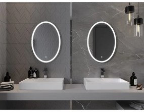 Mexen Elz podsvícené koupelnové zrcadlo 50 x 70 cm, LED 6000K, ventilátor - 9802-050-070-611-00