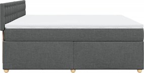 Box spring postel s matrací tmavě šedá 180x200 cm textil 3286774