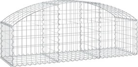 Klenutý gabionový koš 150 x 50 x 40/60 cm pozinkované železo 153452