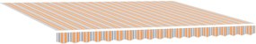 Stahovací markýza Vícebarevný 450 × 350 cm Polyester a hliník 3331109