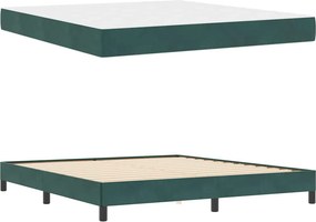 Postel s boxspringem s matrací Tmavě zelená 180 x 200 cm textil 3398710