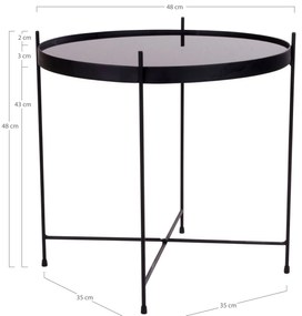 Nordic Experience Černý konferenční stolek Mattr 48 cm