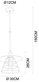 Globo 15086H1 - Lustr VIEJO 1xE27/60W/230V